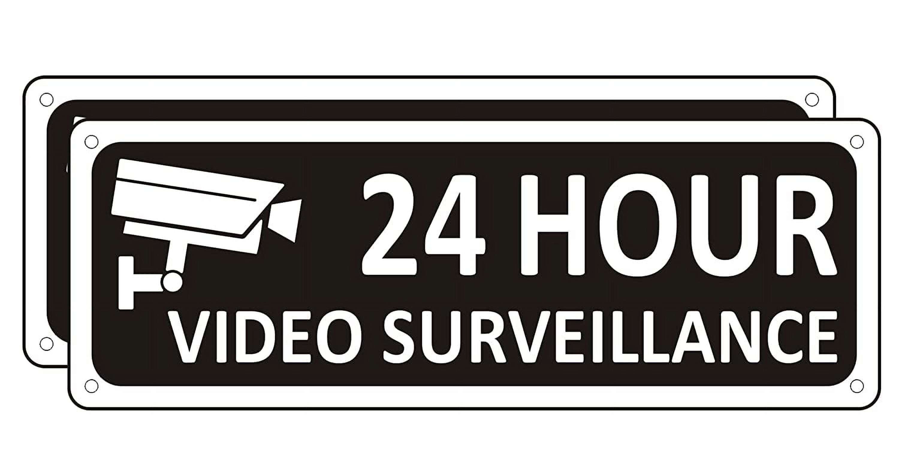 Security Camera Sign, (2 Pack) Video Surveillance Signs, 10" x 3.5 ...