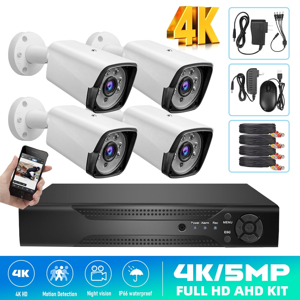 Security Camera System,DFITO 1080P 4CH Home Security Systems with 4pcs ...
