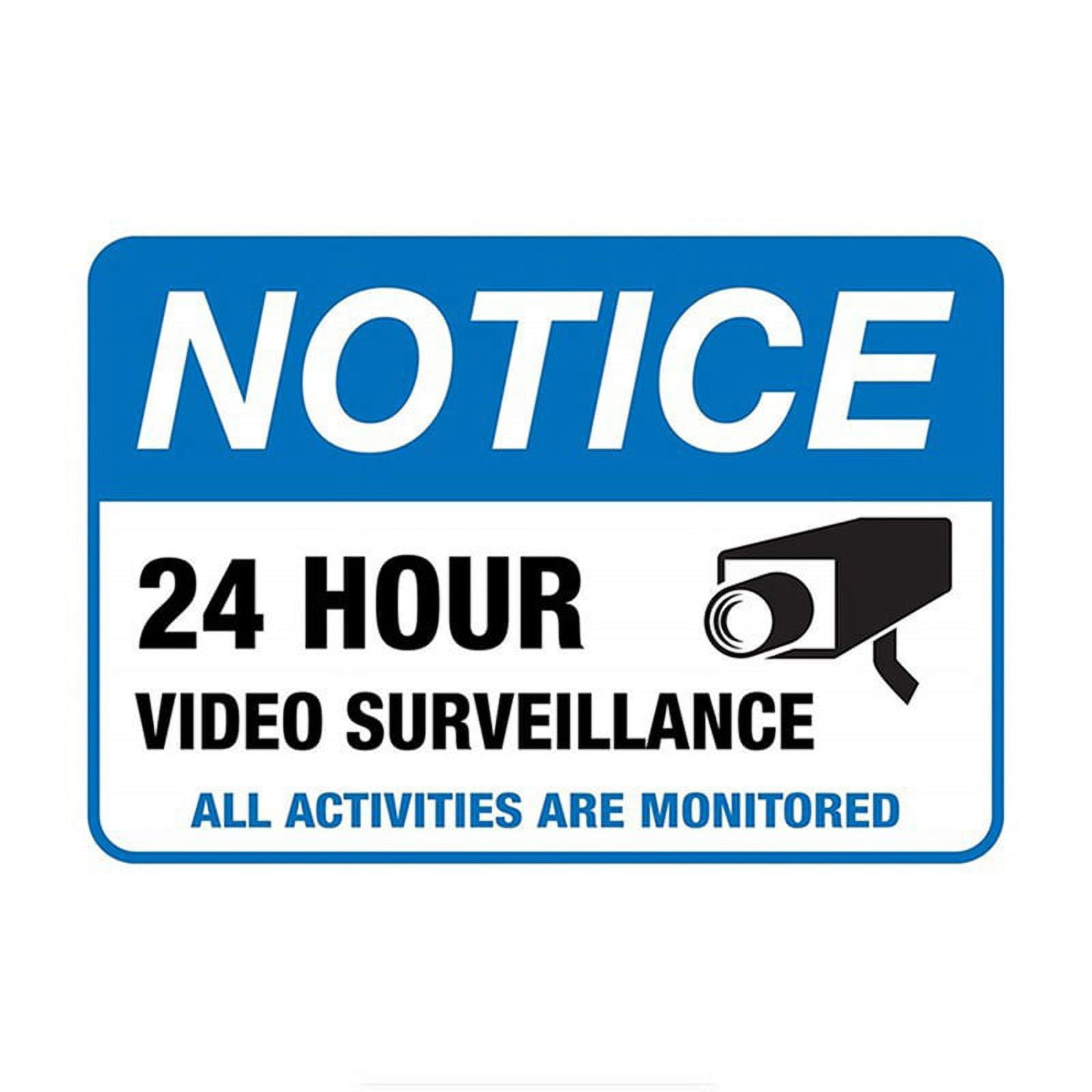 Security Camera Vinyl Sign Weatherproof Sticker Video Surveillance ...