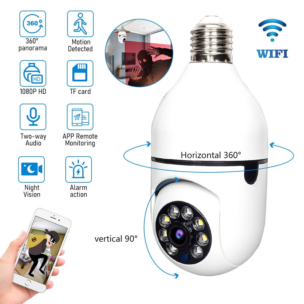 Security Camera Wireless WiFi, 360° WiFi Surveillance Cameras for Home ...