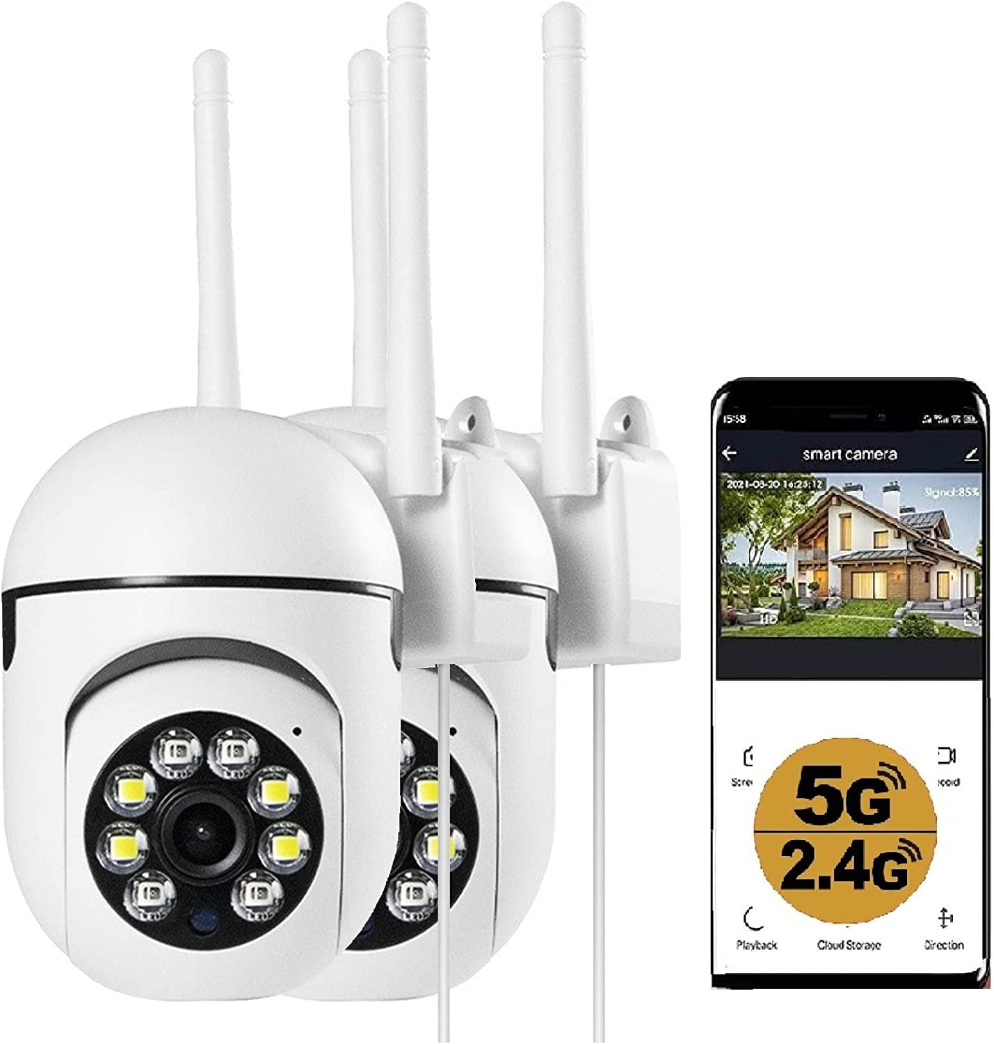 Security Cameras,2.4GHz & 5G WiFi Cameras Home Security,1080P Dome ...