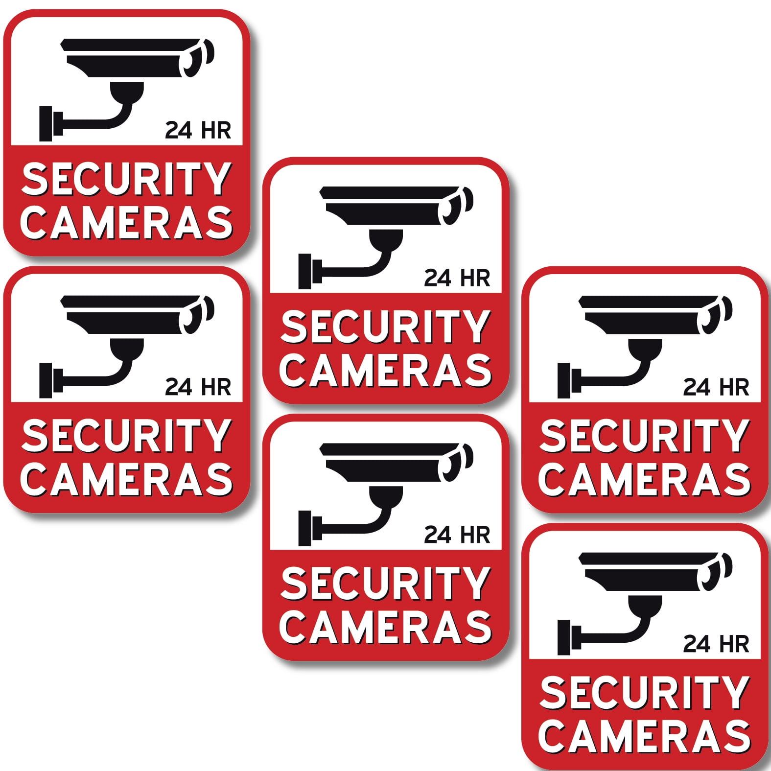Security Cameras 24hr Recording Decal Sticker Packs - Choose Your Size ...
