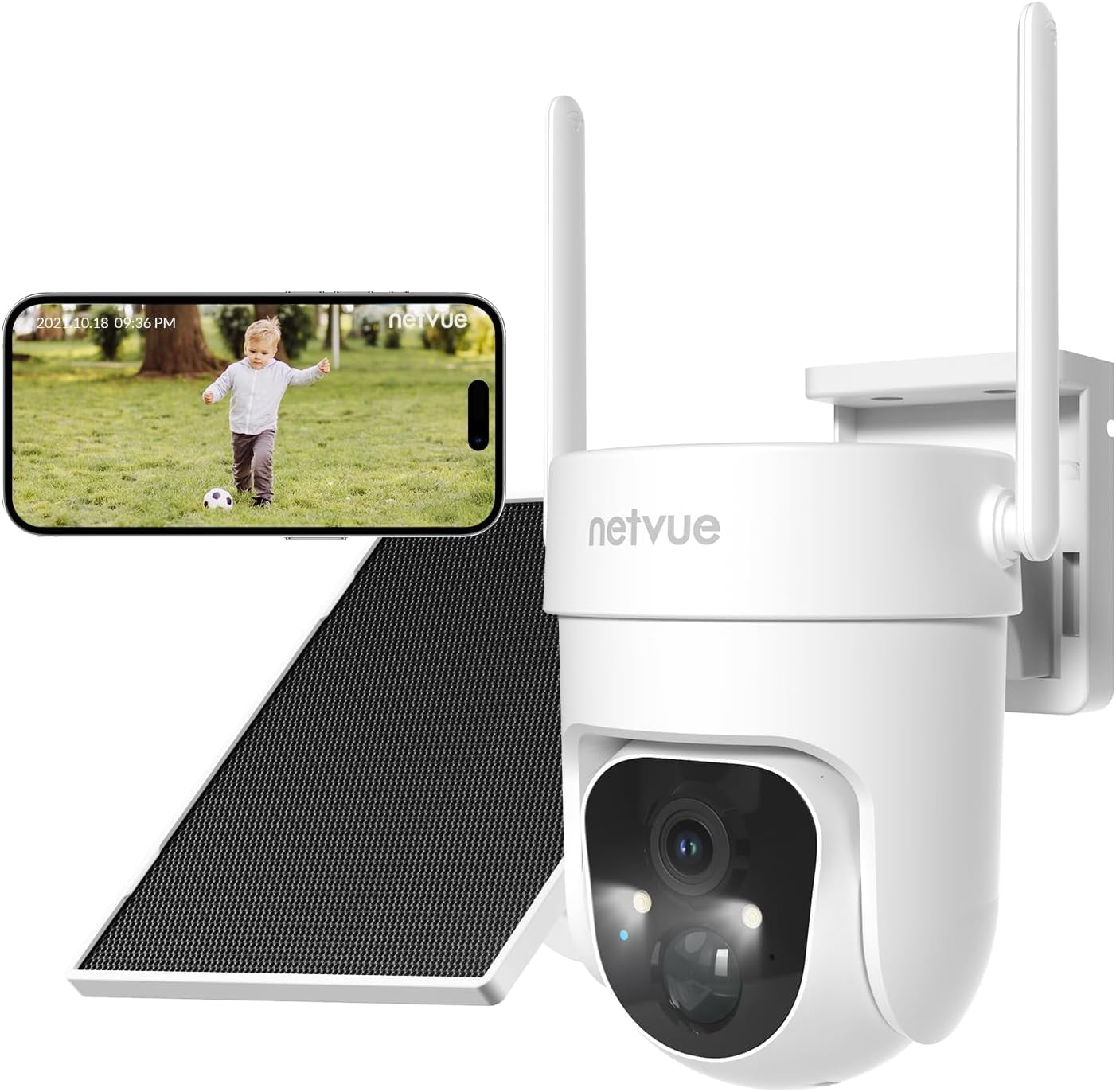 Security Cameras Wireless Wi-fi, Netvue 360° View Home Surveillance Outdoor Cameras, Only 2.4G ...