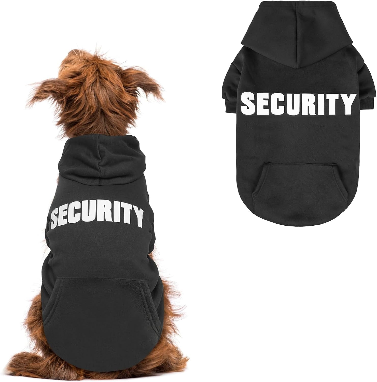 Security Dog Hoodie- Dog Sweatshirt with Leash Hole and Pocket, Warm ...