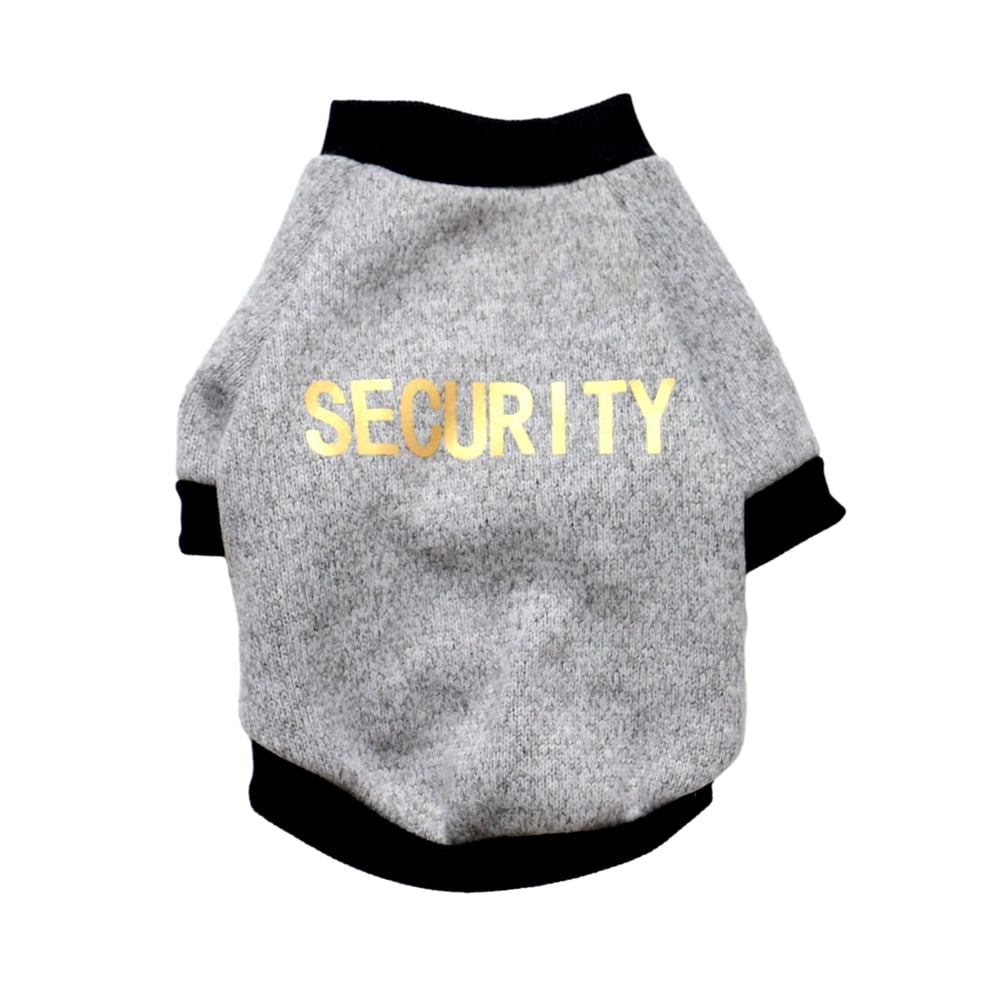 Security Dog Hoodies Dog Clothes Apparel Winter Sweatshirt Warm Sweater ...