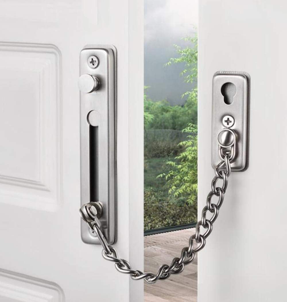 Security Door Chain Lock Sturdy Door Lock Latch for Inside Door ...