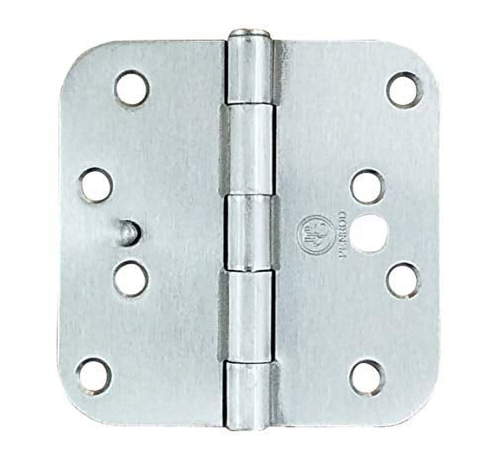 Security Door Hinges - Satin Nickel - 4" Inch with 5/8" Radius ...