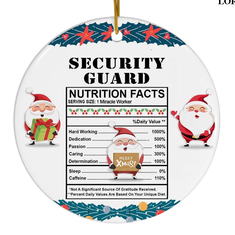Security Guard Ornament Christmas - Security Guard Decor - Security ...