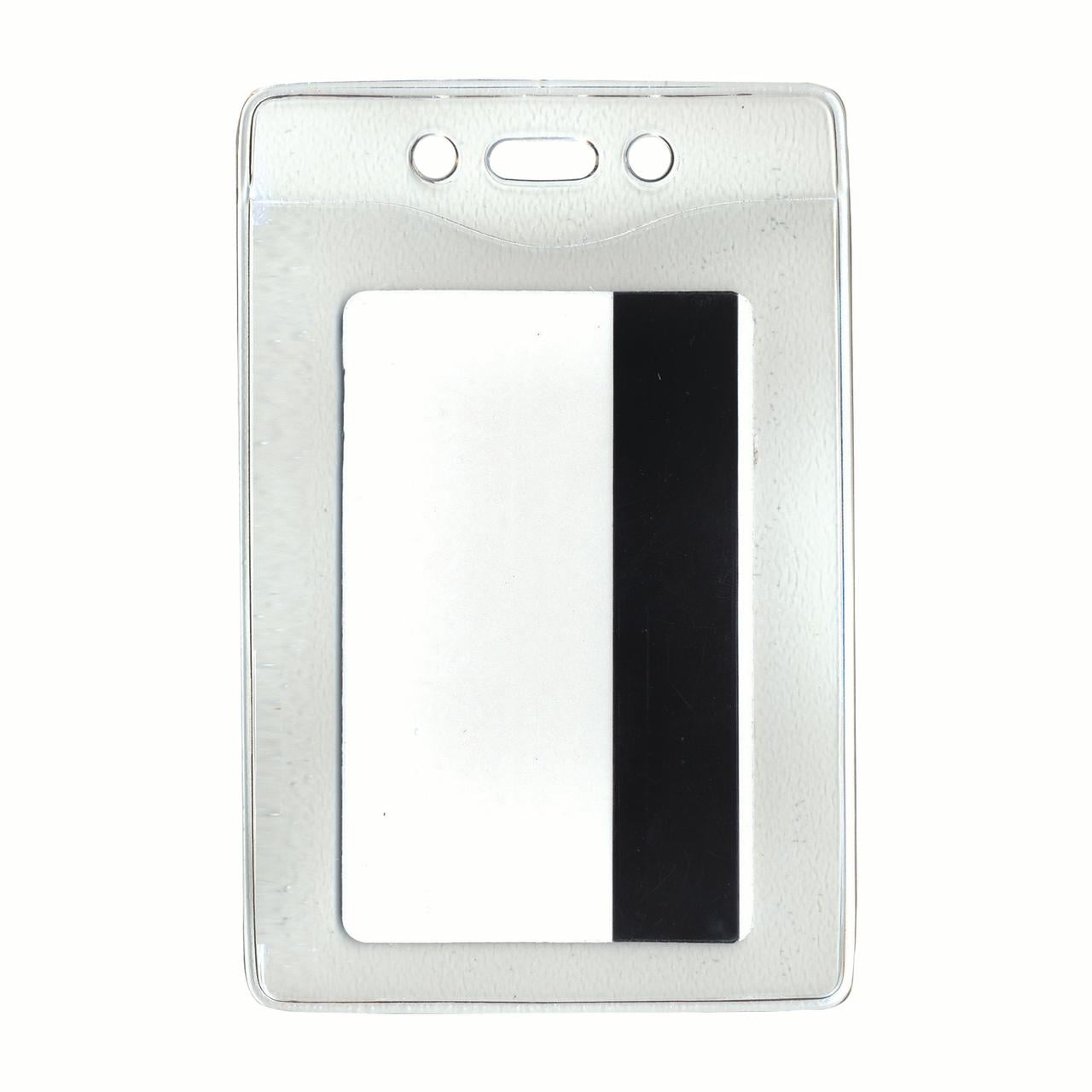 Security Id Badge Holder, Vertical, 3.13 X 4.88, Frosted Transparent ...