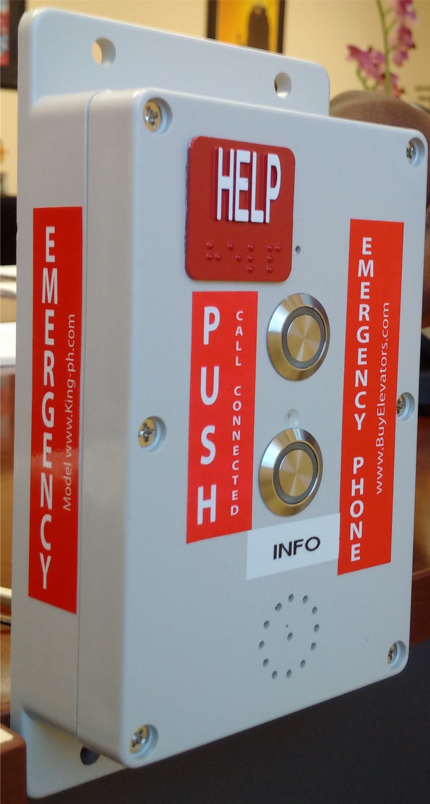 Security KING phone = Emergency & Information Buttons, (Water-proof ...