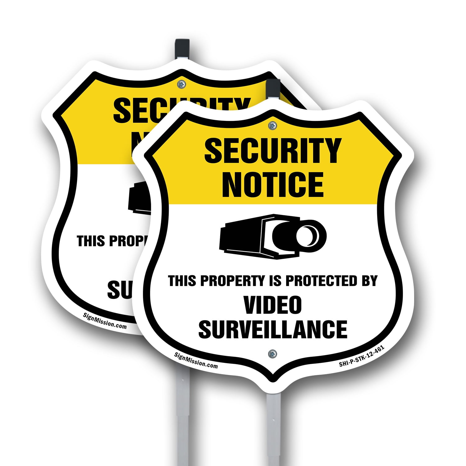 Security Notice Shield Sign This Property Is Protected By Video ...