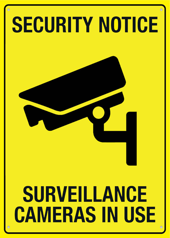 Security Notice Surveillance Cameras In Use Sign 12X8 Inches Metal ...
