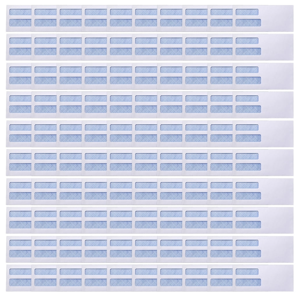 White Confidential Envelope Double View Window Office Document Mailing ...