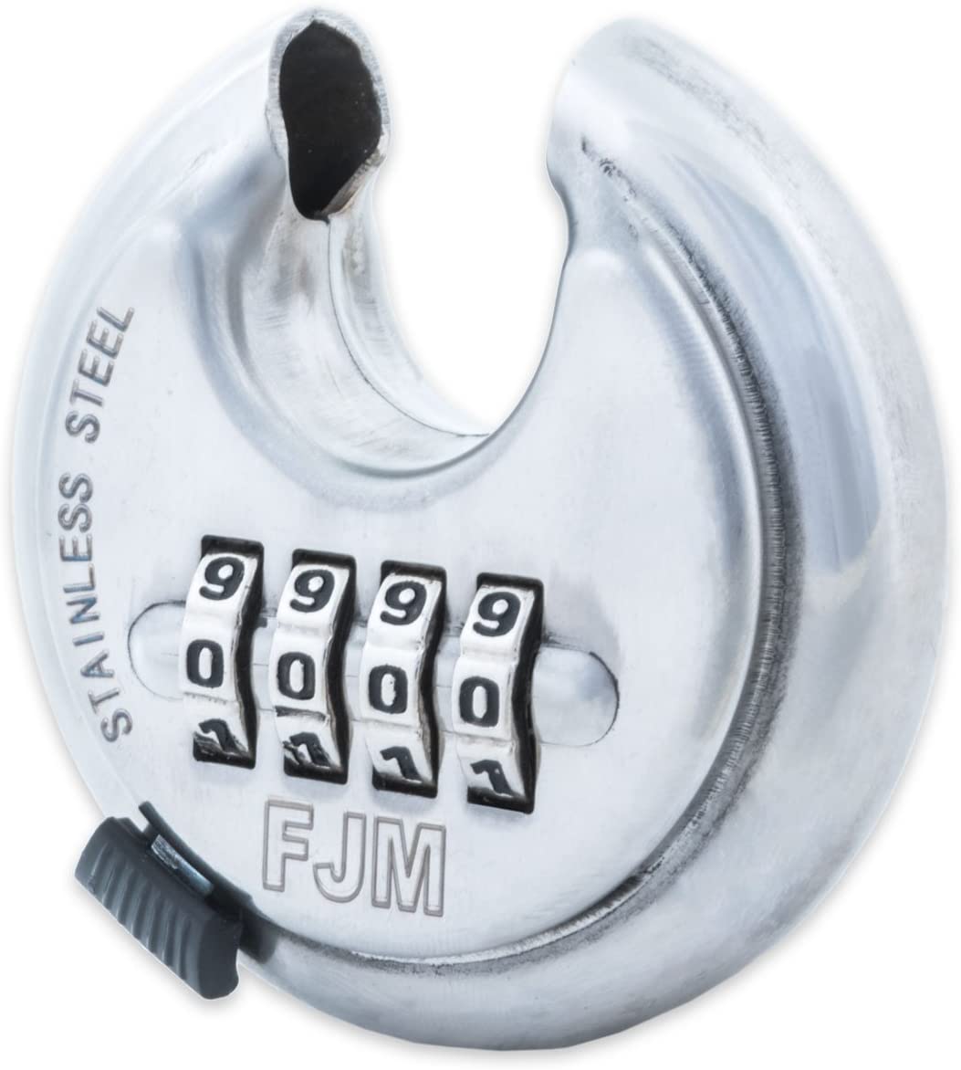 Security SX-790 4-Dial Combination Disc Padlock, Chrome - 10 Pack ...