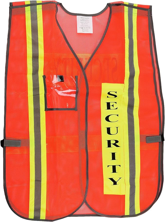 Security Safety Vest with Reflective Strips, One Size Fits All ...