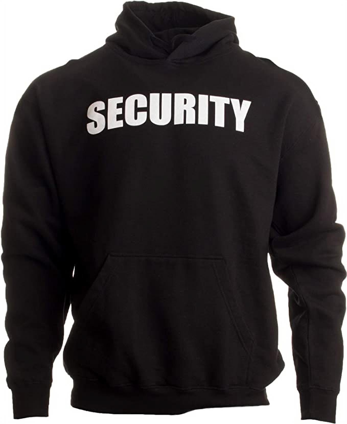 Security | Security Guard Fleece Hoody, Glow in The Dark Black Hooded ...