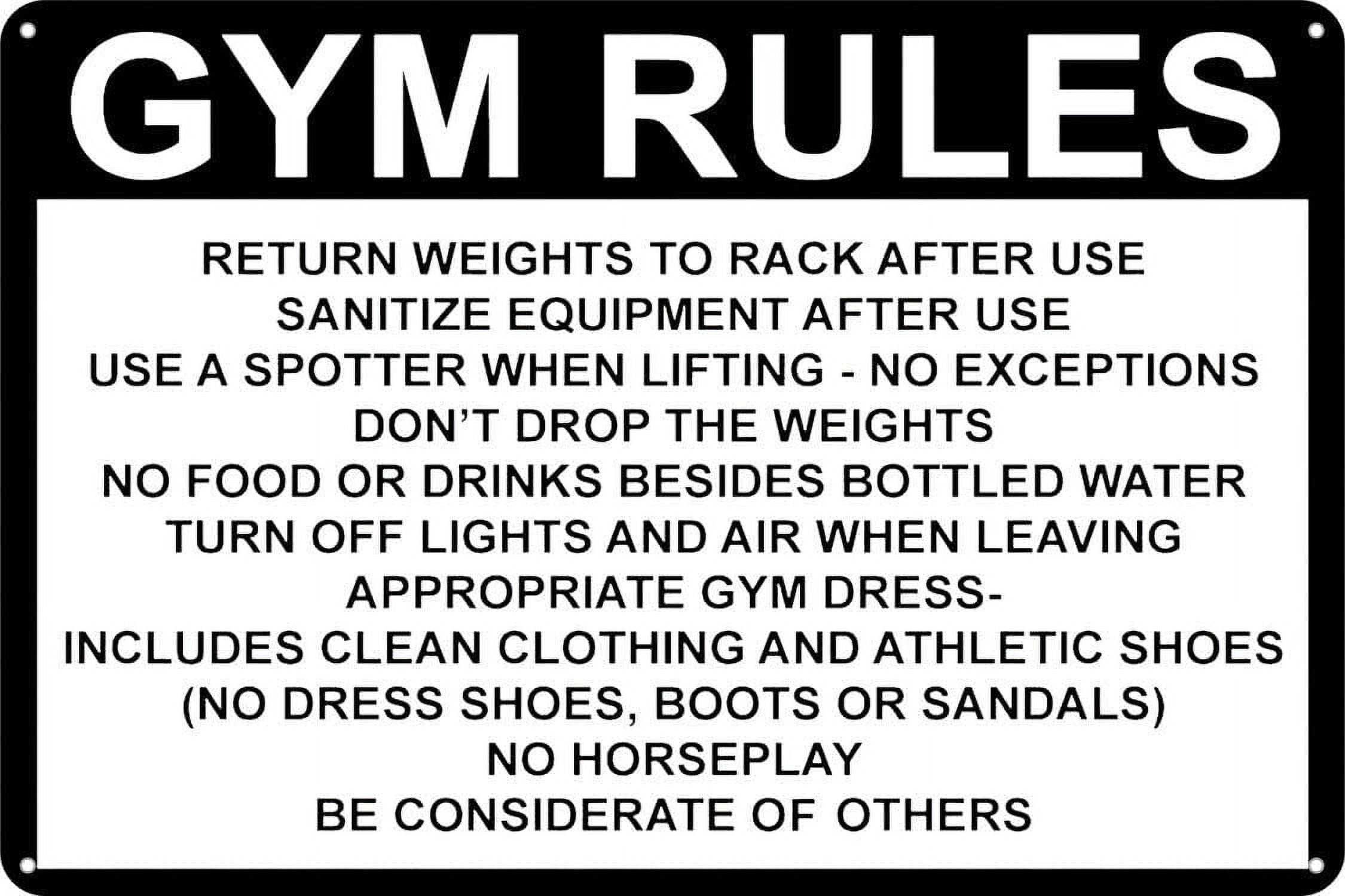 Security Sign Safety 8x12 Tin Sign Decor Street Warning Gym Rules ...