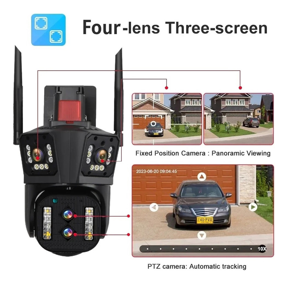 Security Surveillance System With 4G Ip Camera With 4 - Walmart.com