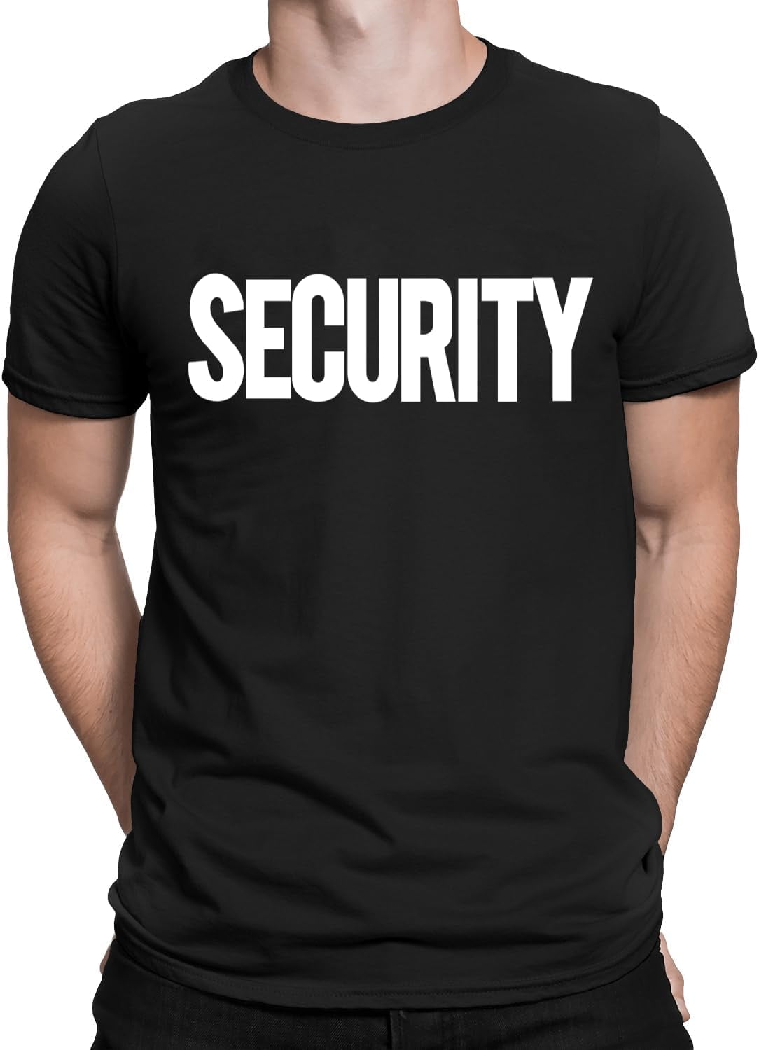 Security T-Shirt Front Back Print Mens Tee Staff Event Uniform Bouncer ...