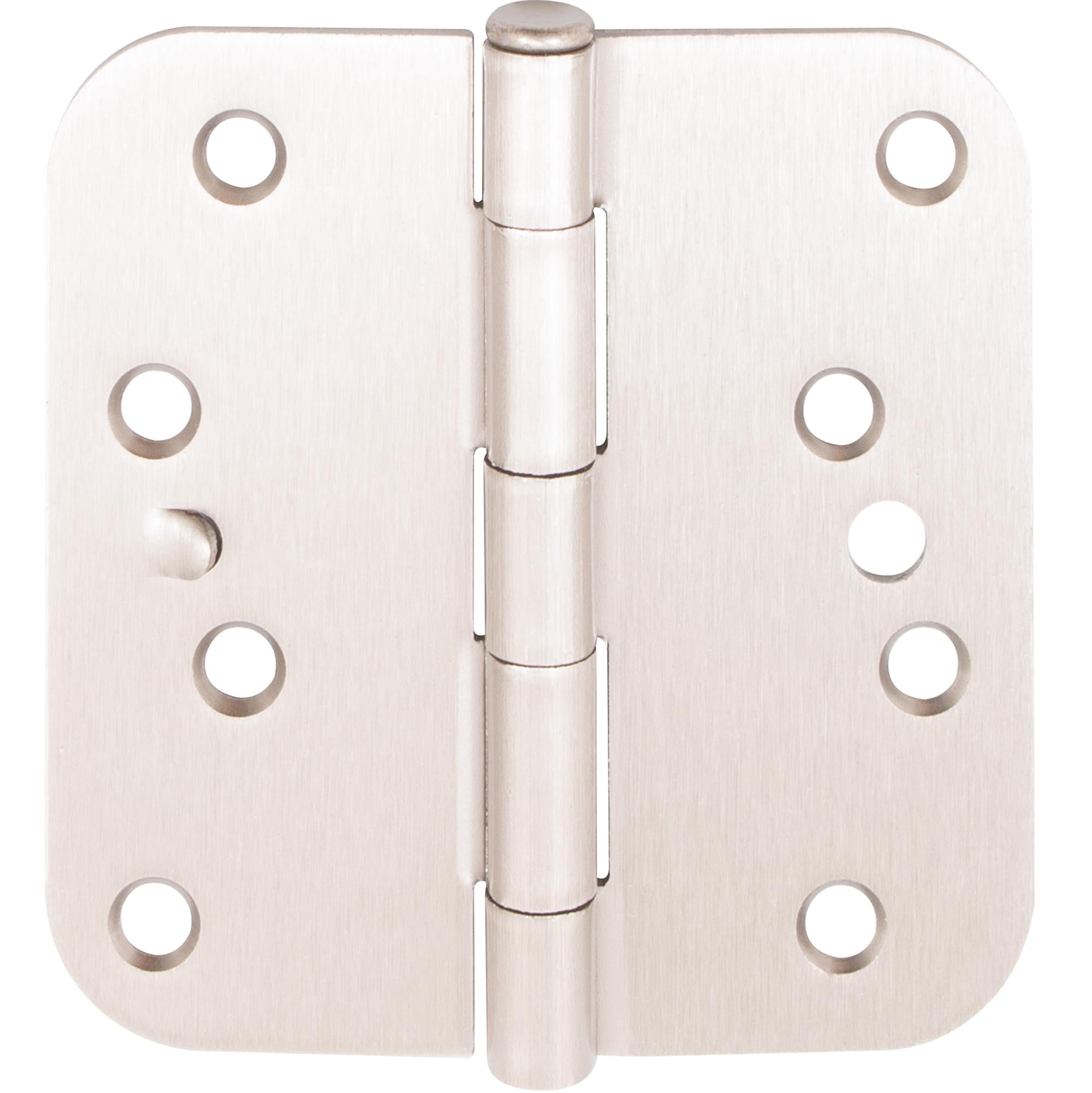 Security Tab Hinge, 4 Inches, 5/8" Radius Corner, 2-Pack, Satin Nickel ...