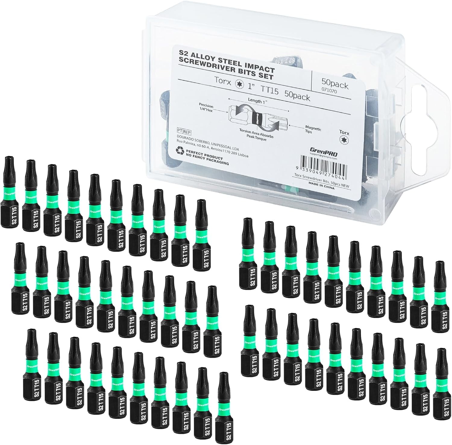 Security Tamper Proof Torx Impact Driver Bit Set, 1/4" Hex-Shank S2 ...