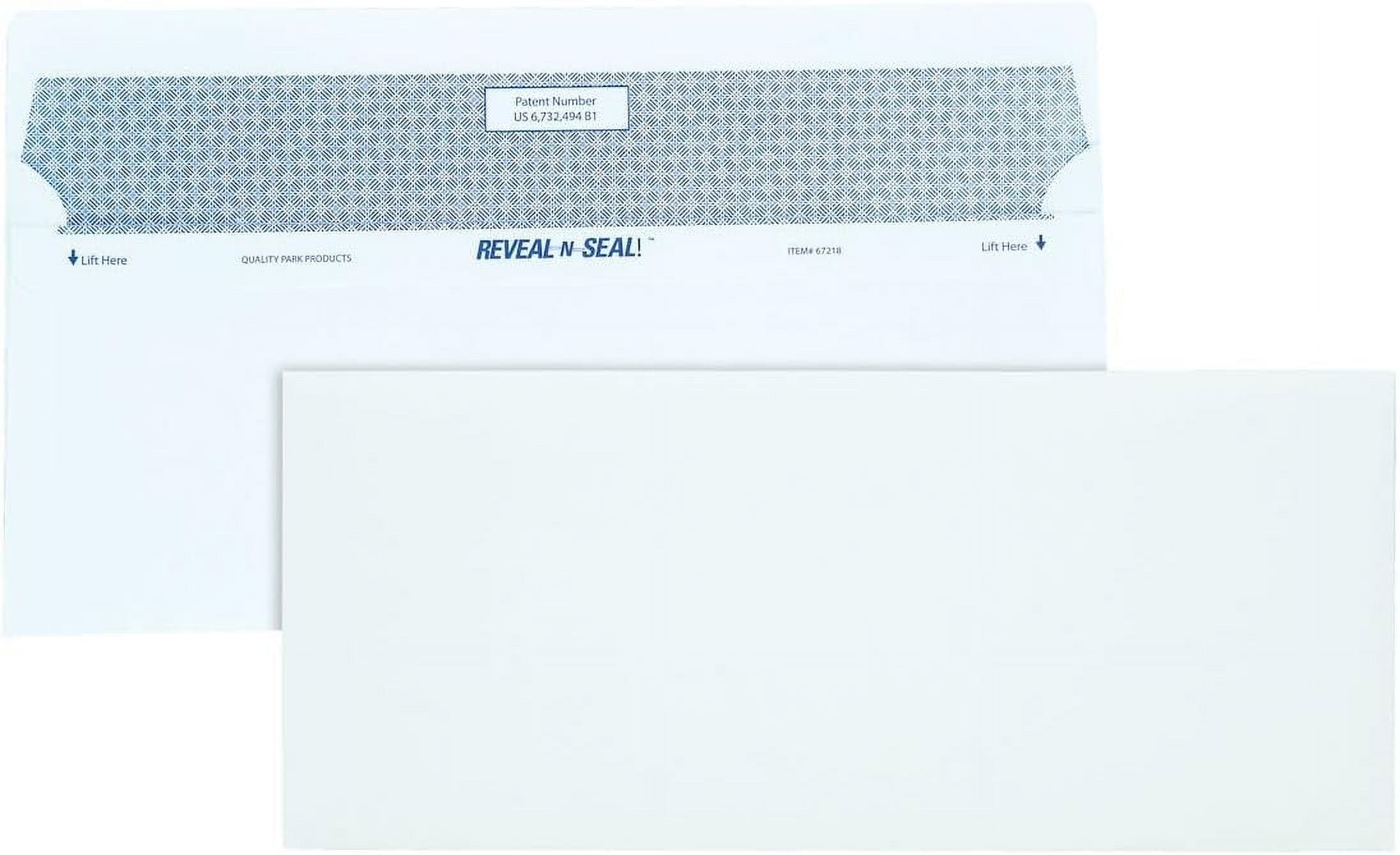 Security Tinted Envelope, #10, Flap, Self-Adhesive Closure, 4.13 x 9.5 ...