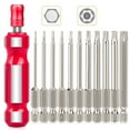 Security Torx Bit Set with 1/4'' Quick Release Bit Driver,11Pcs Tamper ...