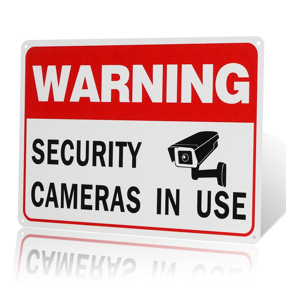 Security Warning Signs, Video Surveillance Notice, No Loitering Private ...