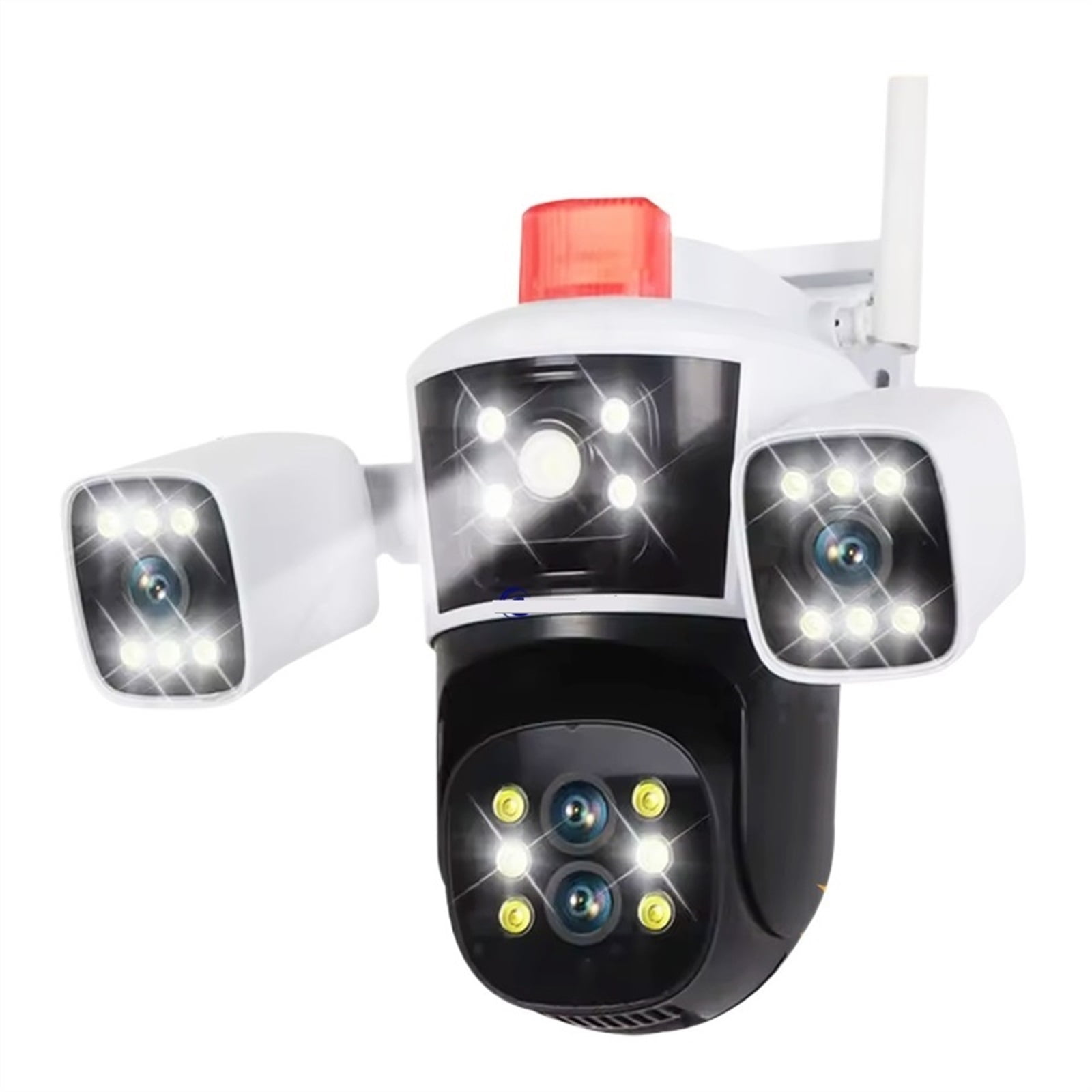 Security camera， 10X PTZ Zoom Four Lens Smart Home Surveillance Camera ...