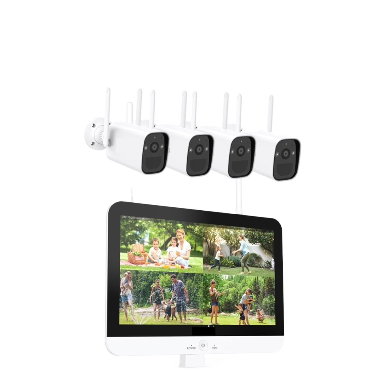 Security camera， 13Inch 3MP Security Surveillance Camera System Battery ...