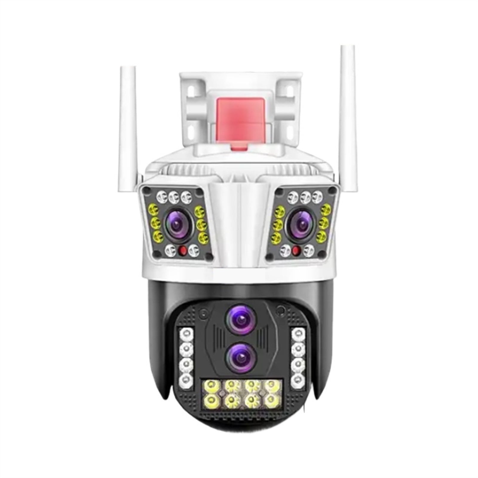 Security camera， 16MP 8K IP Outdoor Camera PTZ Four Lens Three Screen ...
