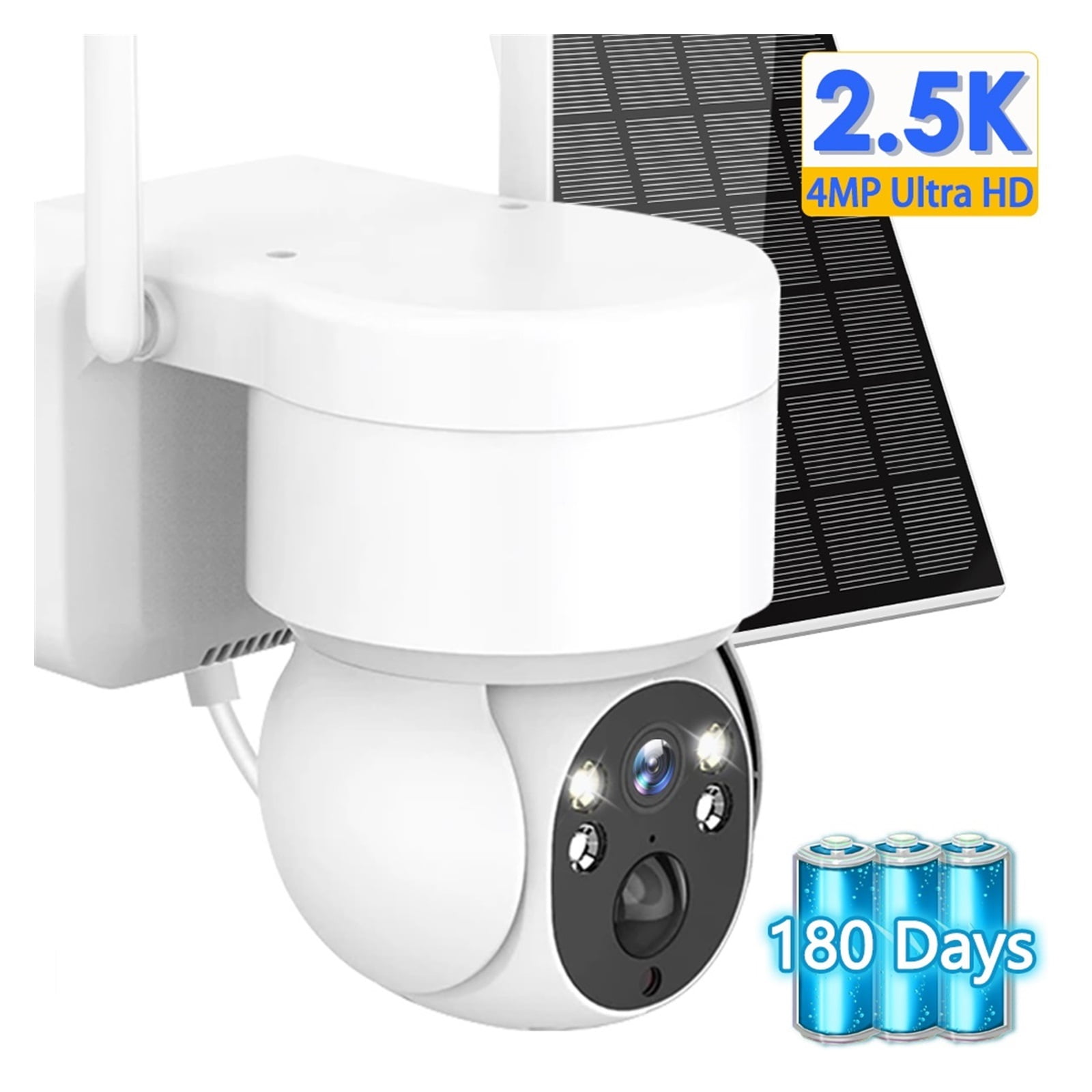 Security camera， 2.5K 4MP Camera Outdoor With Rechargeable Battery ...