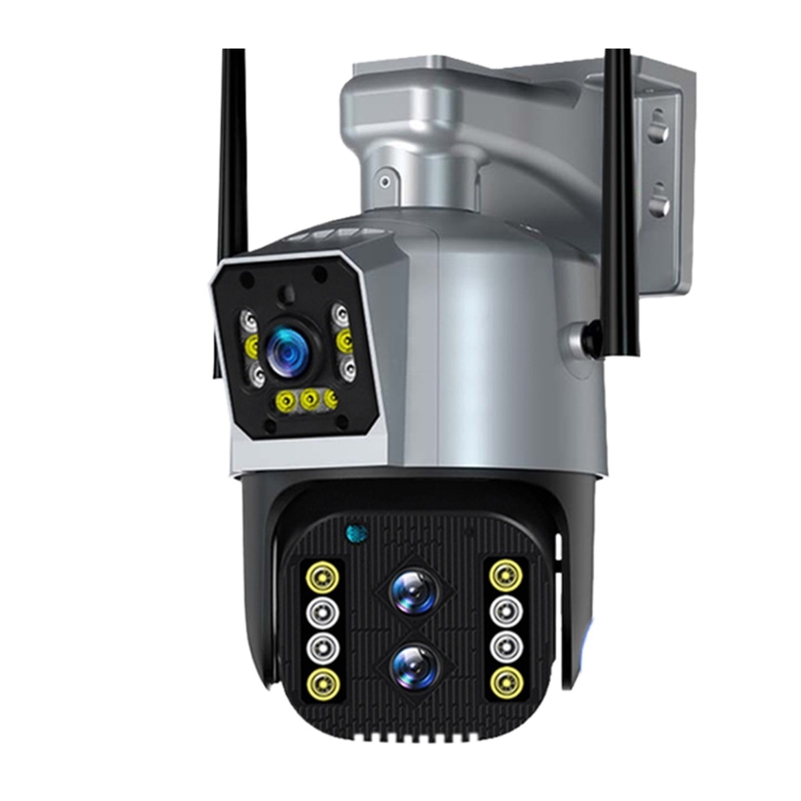 Security camera， 2k 4MP Camera Outdoor PTZ Three Lens Dual Screen 10X ...