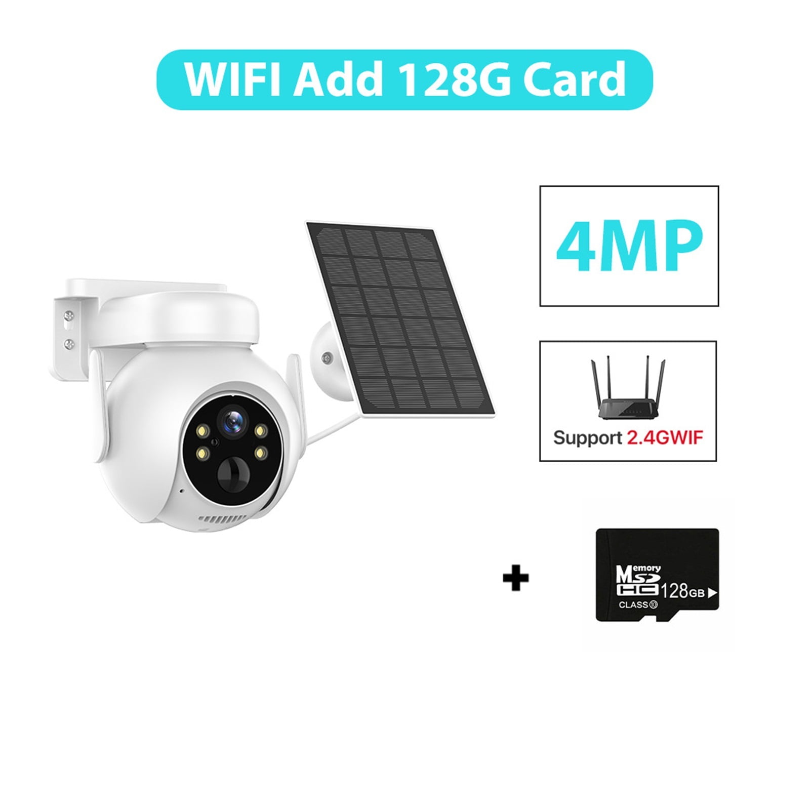 Security camera， 4G IP Camera 2K 4MP HD Wireless Solar Built-in Battery ...