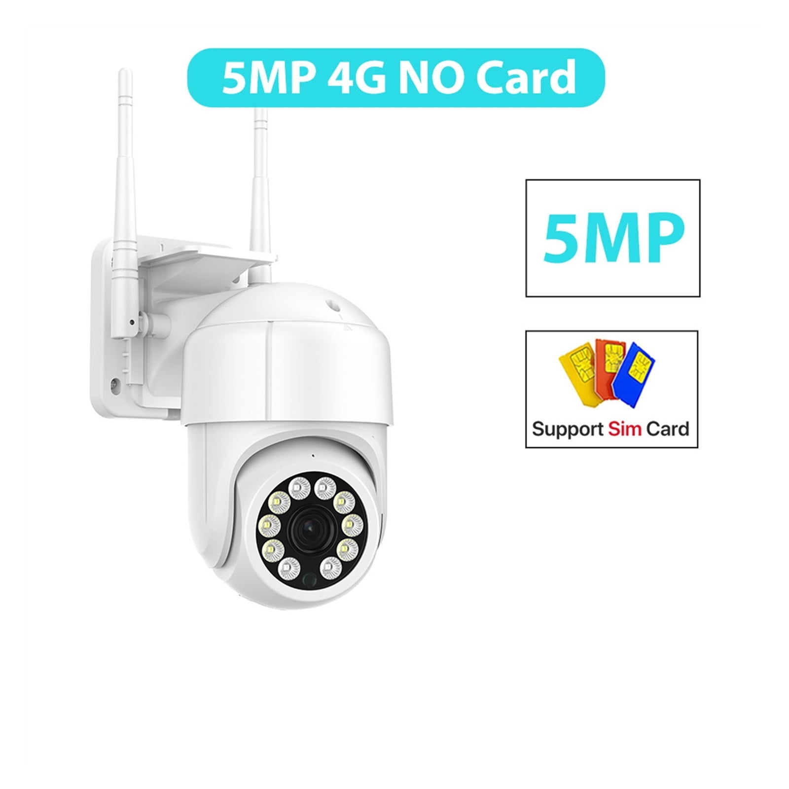 Security camera， 4G SIM Card IP Camera 5MP PTZ Camera Outdoor Wireless ...