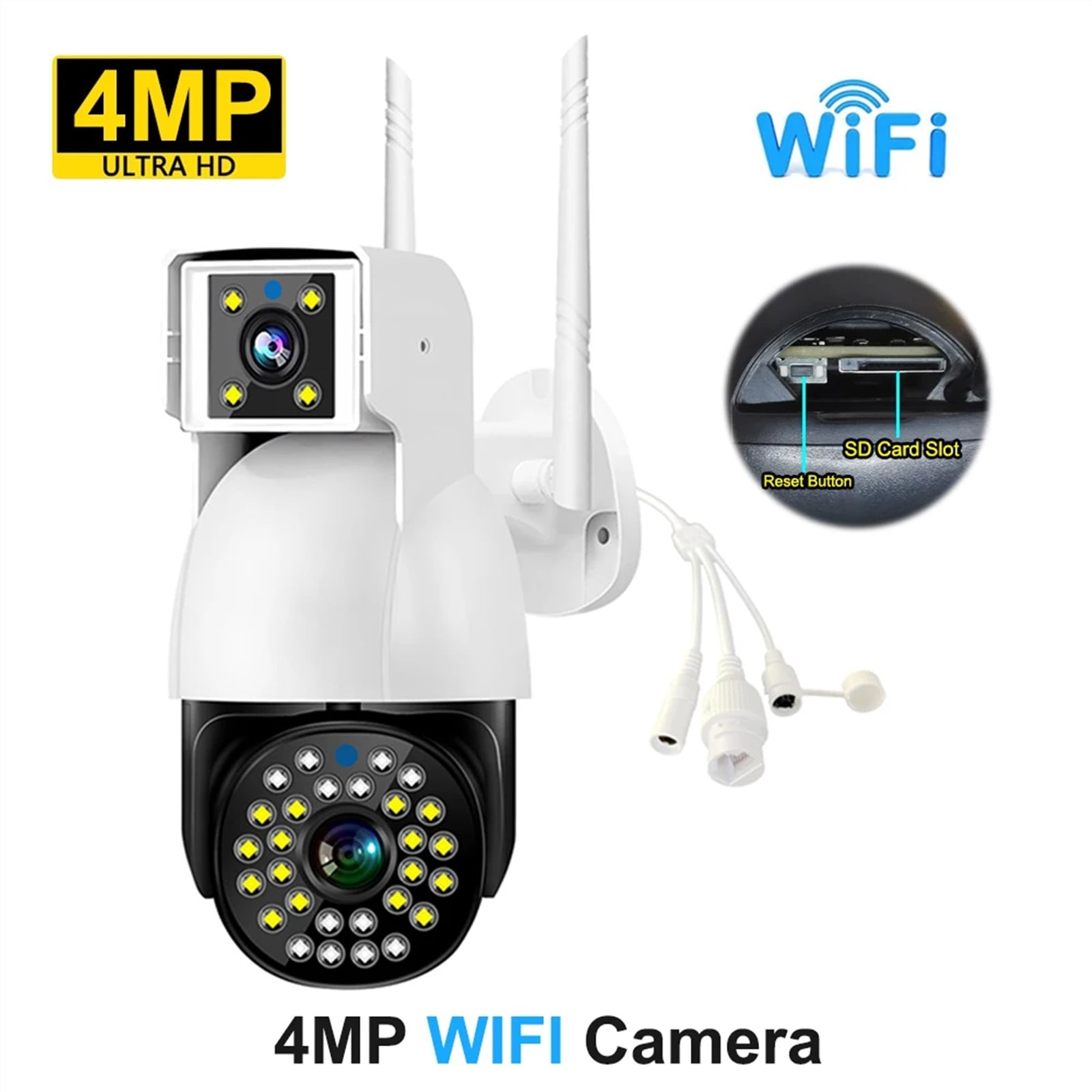 Security camera， 4G Sim IP Camera Outdoor Waterproof Camara Dual Lens ...