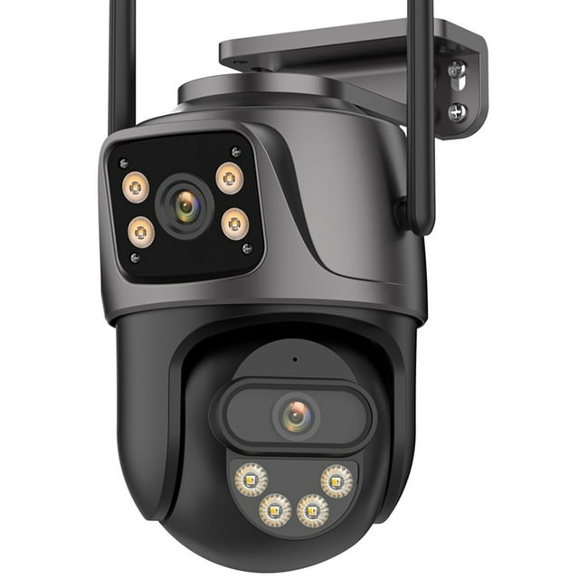Security camera， 4K 8MP HD PTZ Camera Outdoor Dual Lens Dual Screen ...