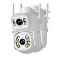 Security camera， 4K 8MP PTZ Camera Dual Screen Night Vision AI Auto ...