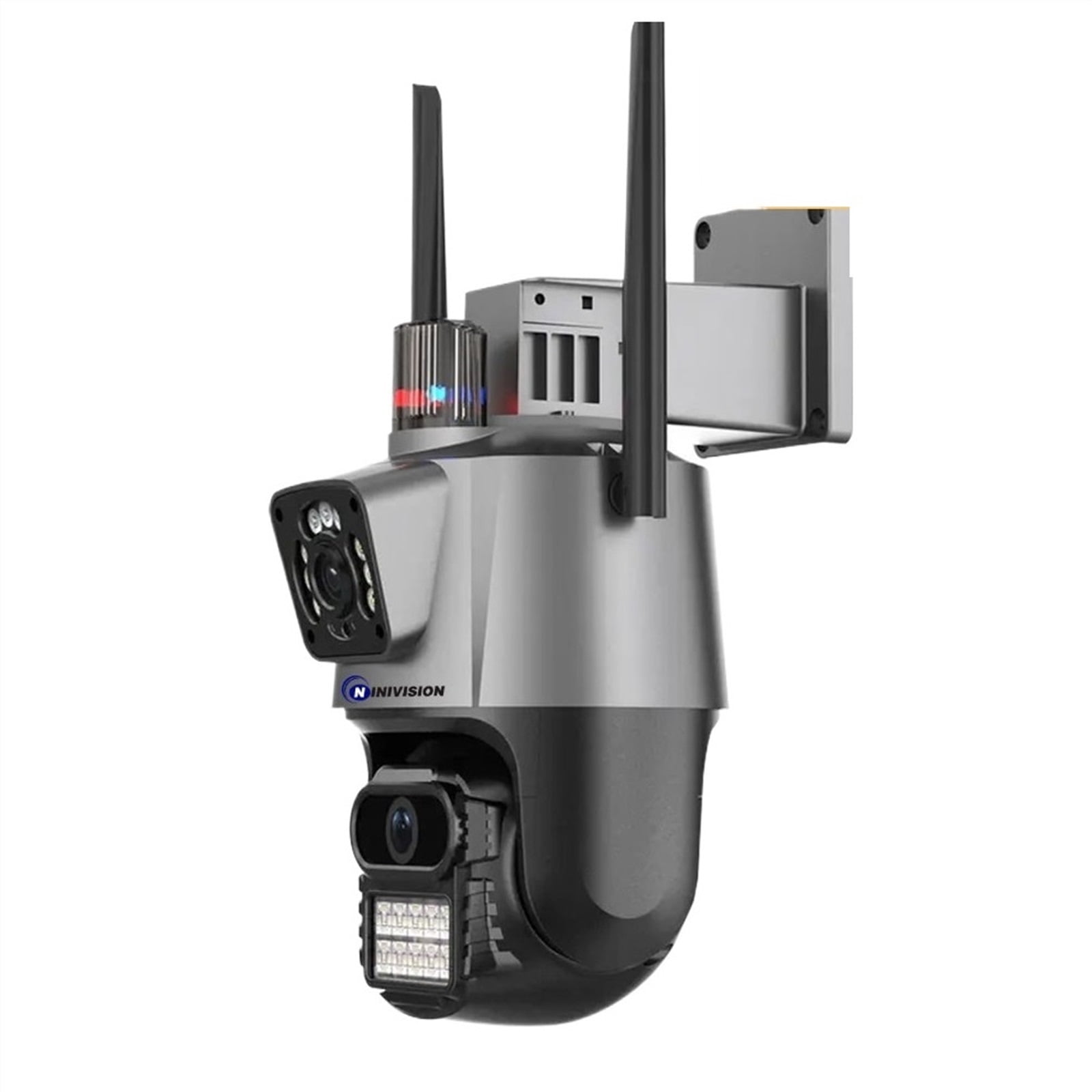 Security camera， 4K PTZ 360 ° Camera Dual Lens Auto Tracking Security ...