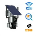 Security camera， 8MP 4G Solar Camera Wireless 4K Dual Lens 4X 10X Solar ...