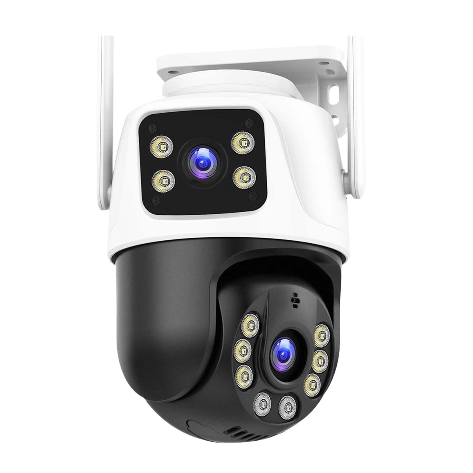 Security camera， 8MP 4K 360º Camera Dual Lens Outdoor Wireless CCTV ...