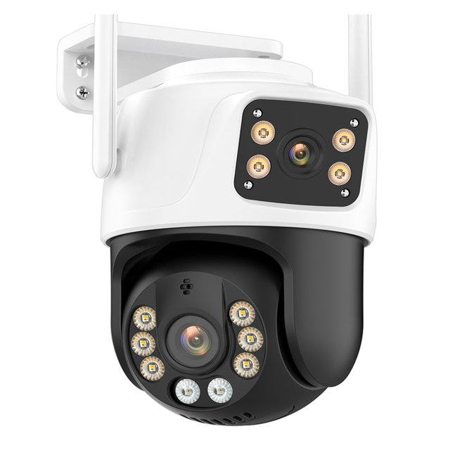 Security camera， PTZ Camera 4K 8MP Dual Lens Dual Screen IP Camera 4MP ...