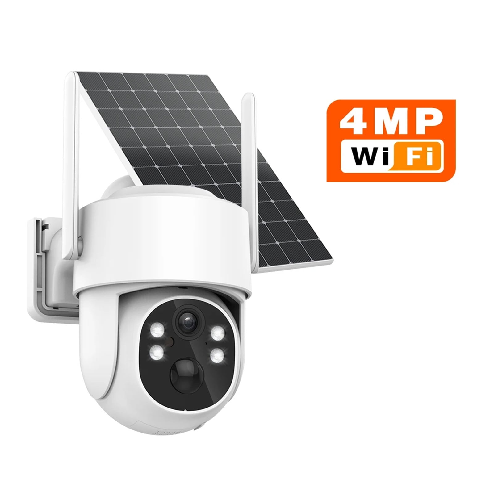 Security camera， Solar 4MP 4x Digital Zoom Surveillance IP Camera PIR ...