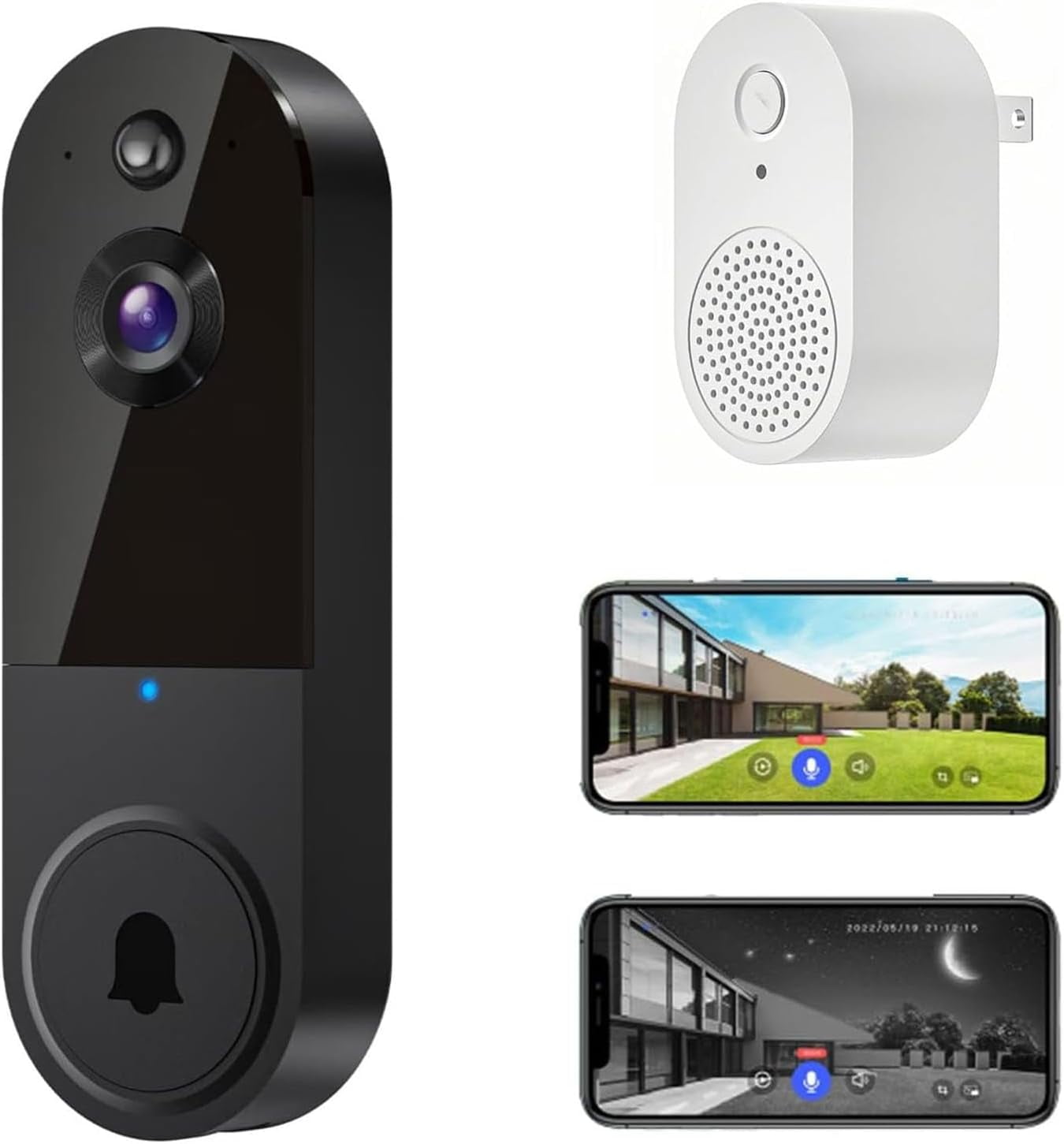 Security doorbell, 1080p wireless video doorbell camera with ...