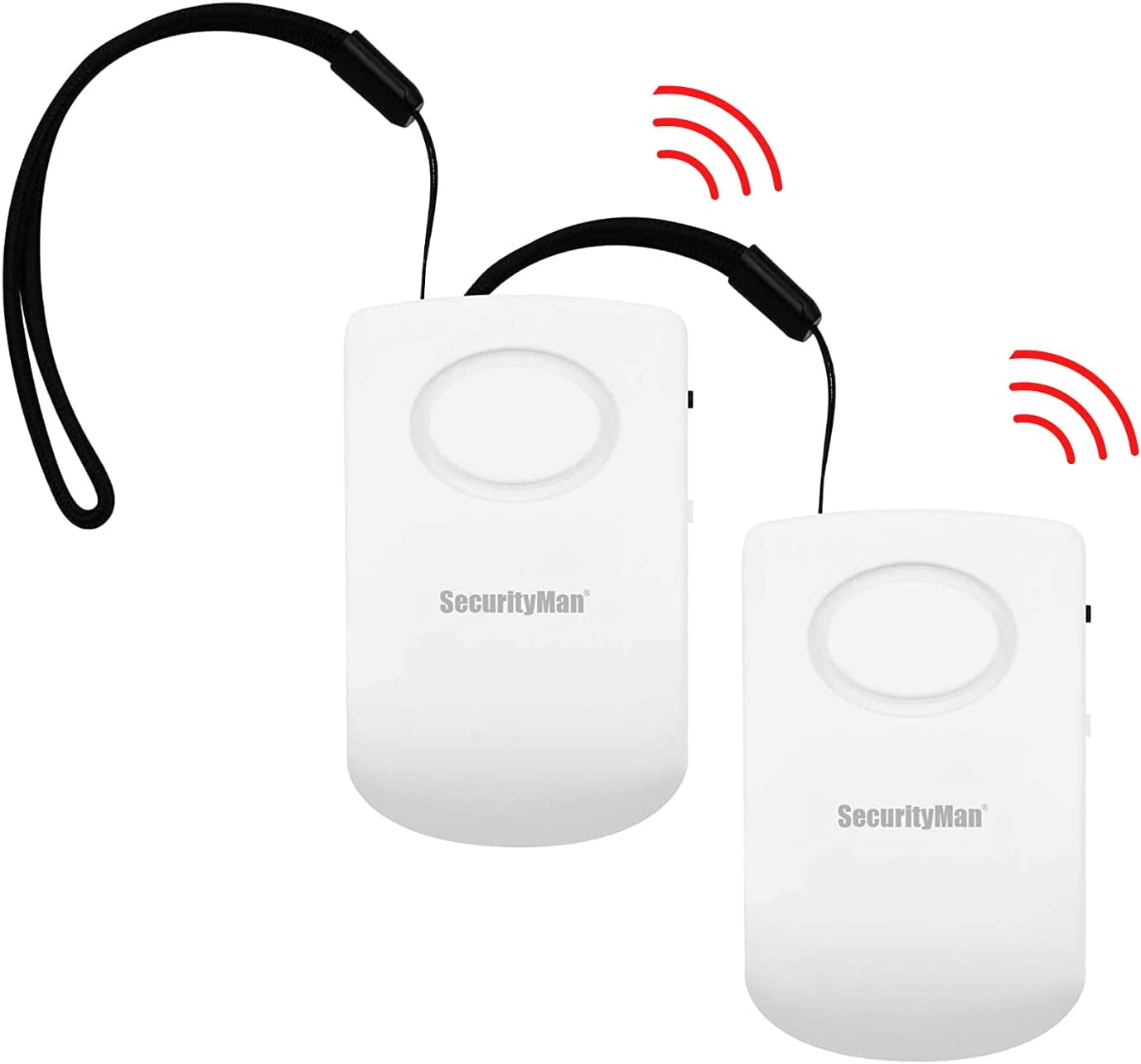 SecurityMan Door Handle Alarm, 130dB Vibration Triggered, 2 Pack ...