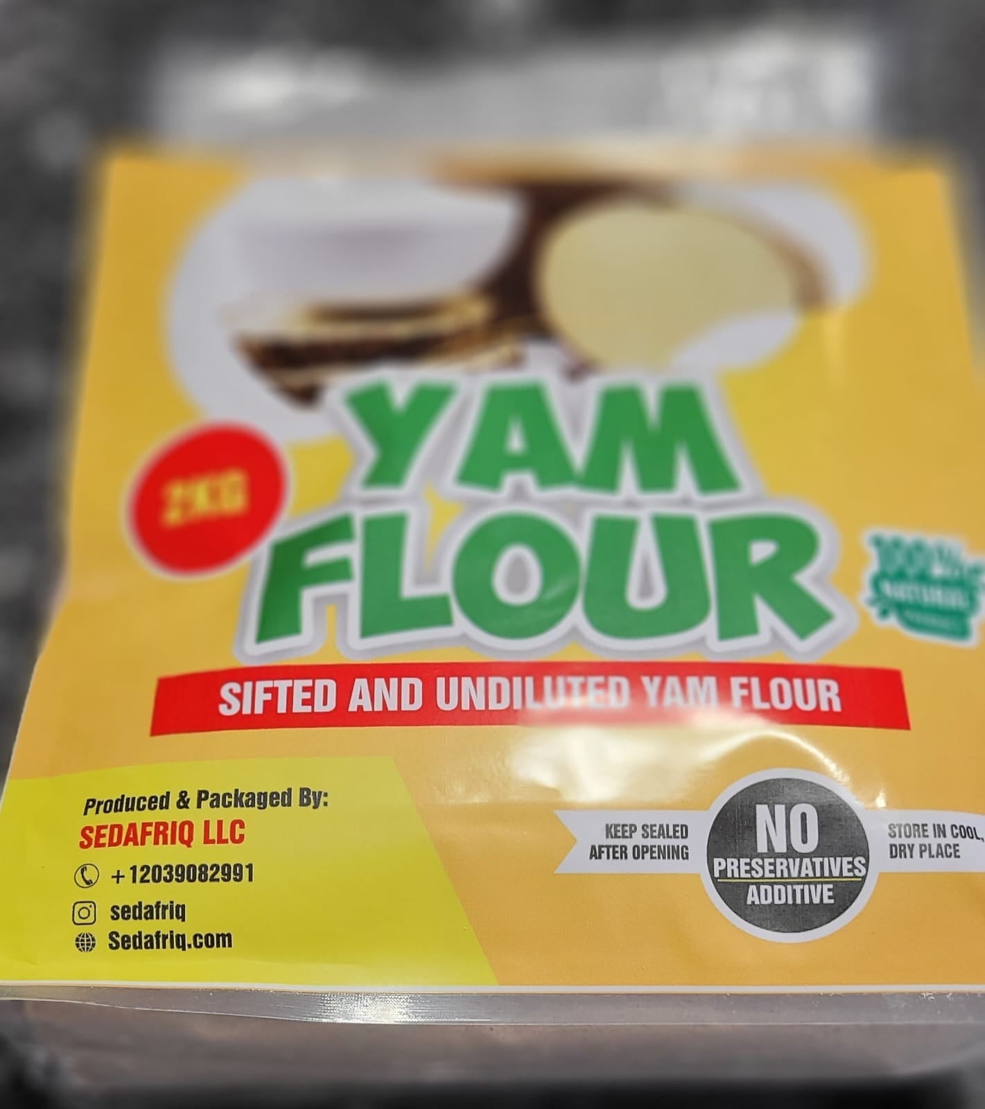 Sedafriq All-Purpose Yam Flour 2 kg Pack - Walmart.com