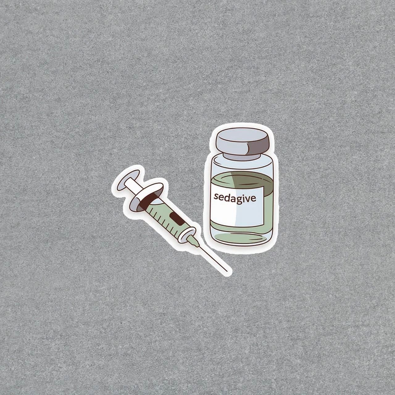 Sedagive Sedative Medication Bottle Pun Stickerphone Decal Water Bottle ...