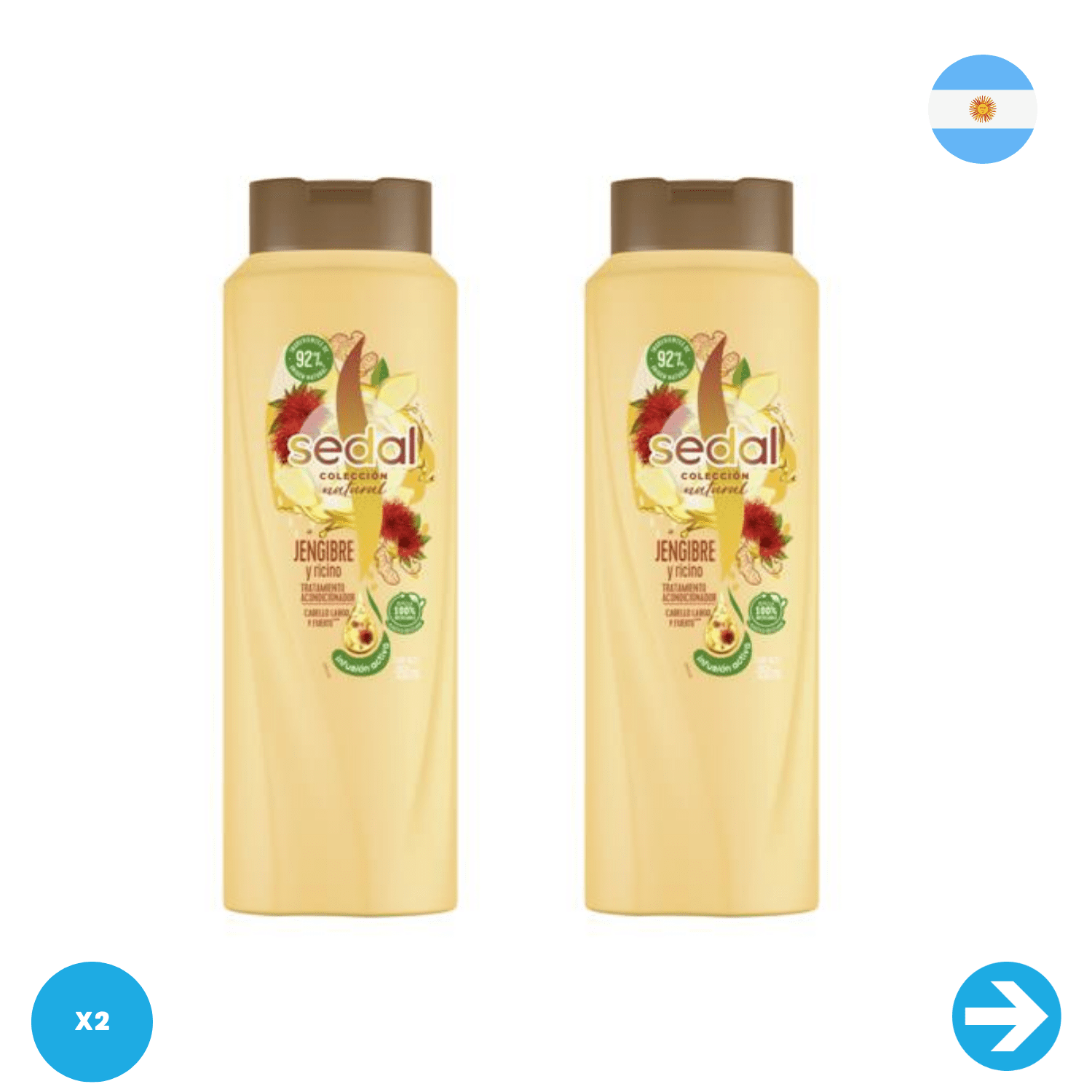 Sedal - Ginger & Castor Conditioner 650 Ml x2 Units - Walmart.com