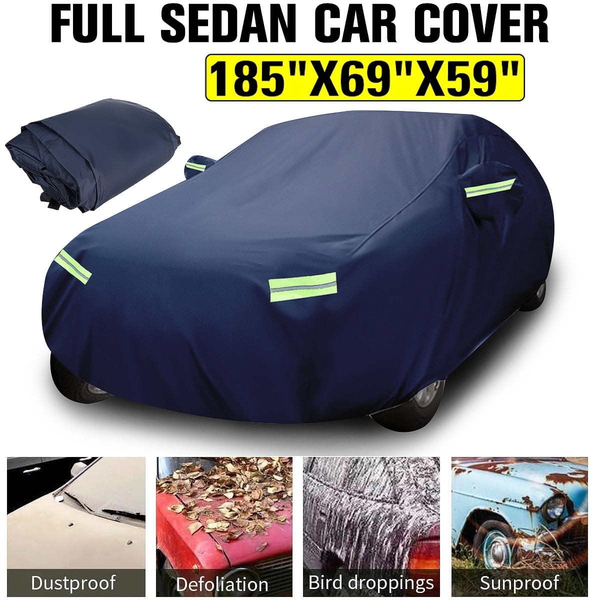 Sedan Car Cover Outdoor Waterproof Dust-proof Windproof UV Resistant ...
