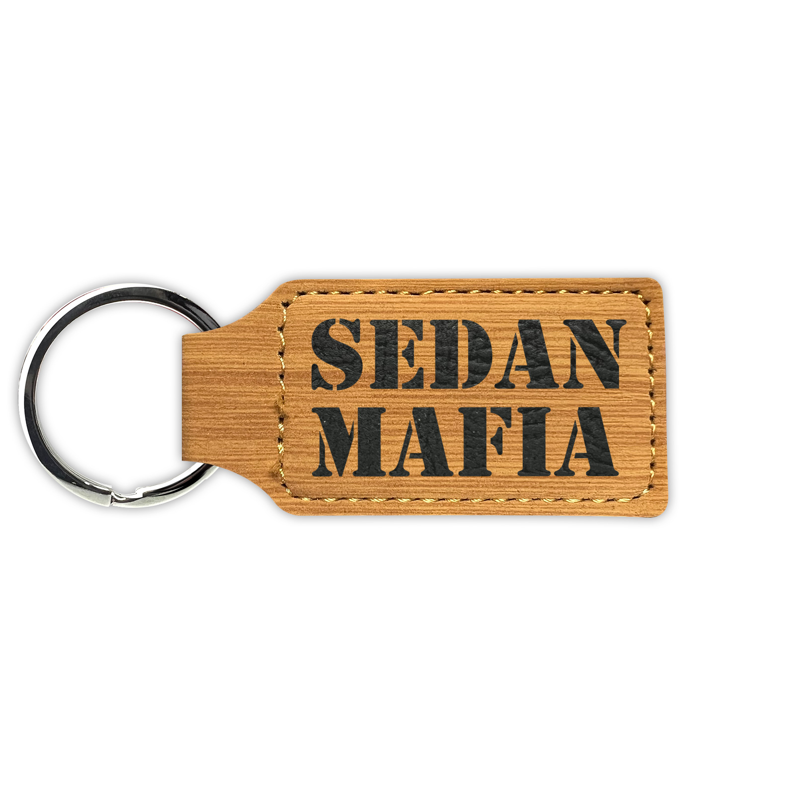 Sedan Mafia Keychain Leatherette Rectangle - Laser Engraved - Many ...